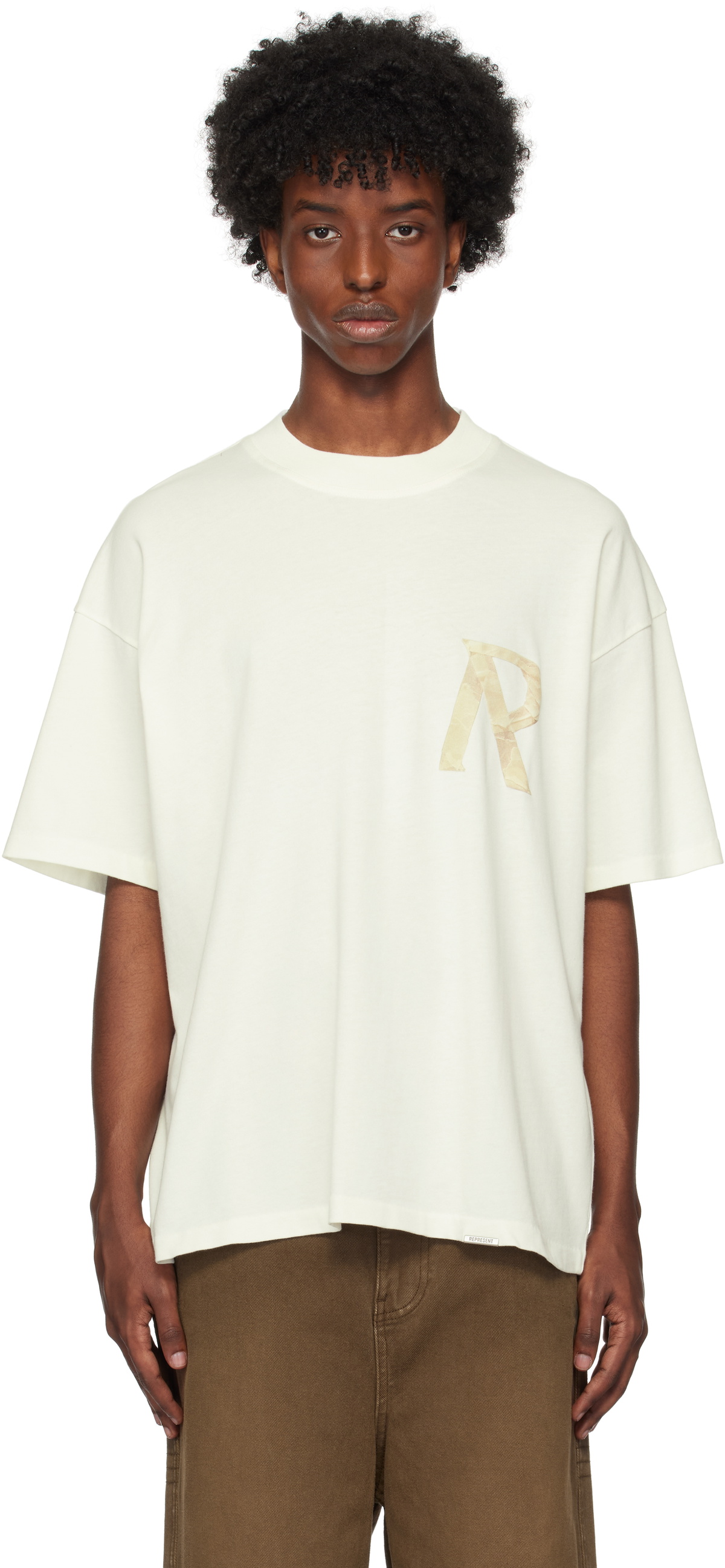 Represent White Masking Tape Initial T-shirt Represent