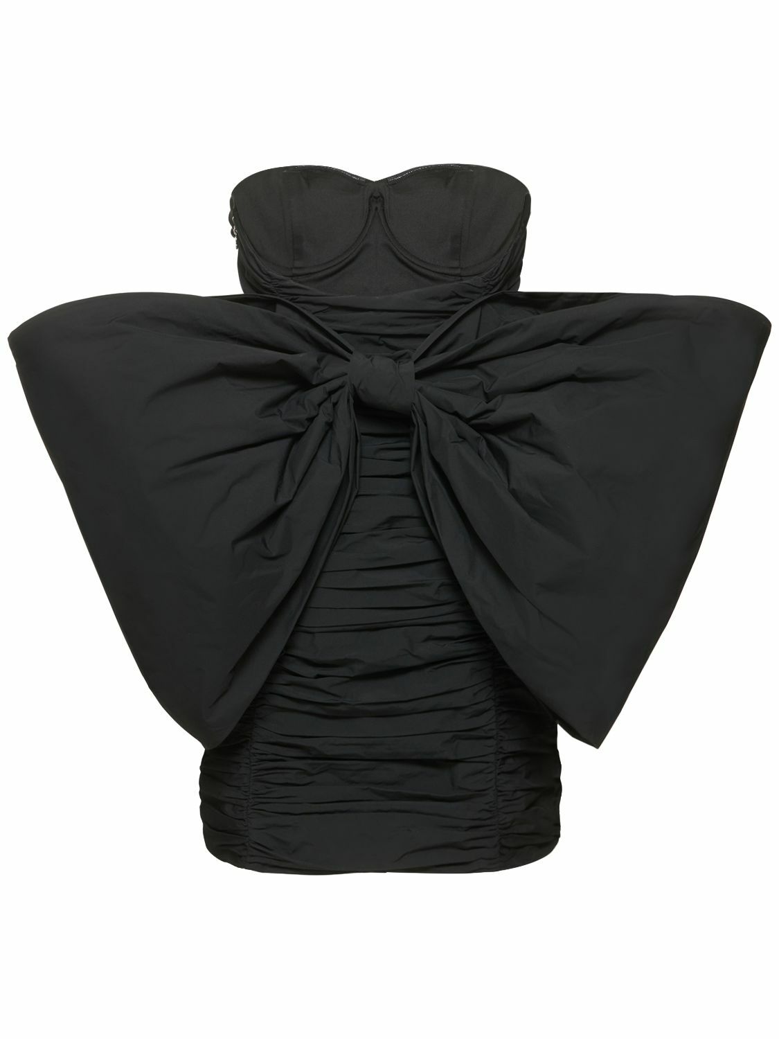 ROTATE - Taft Pleated Mini Dress W/ Bow ROTATE Birger Christensen