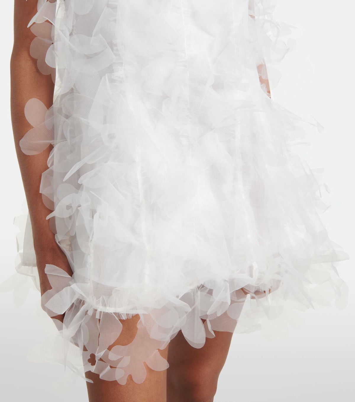 Susan Fang Floral-appliqué tulle minidress Susan Fang