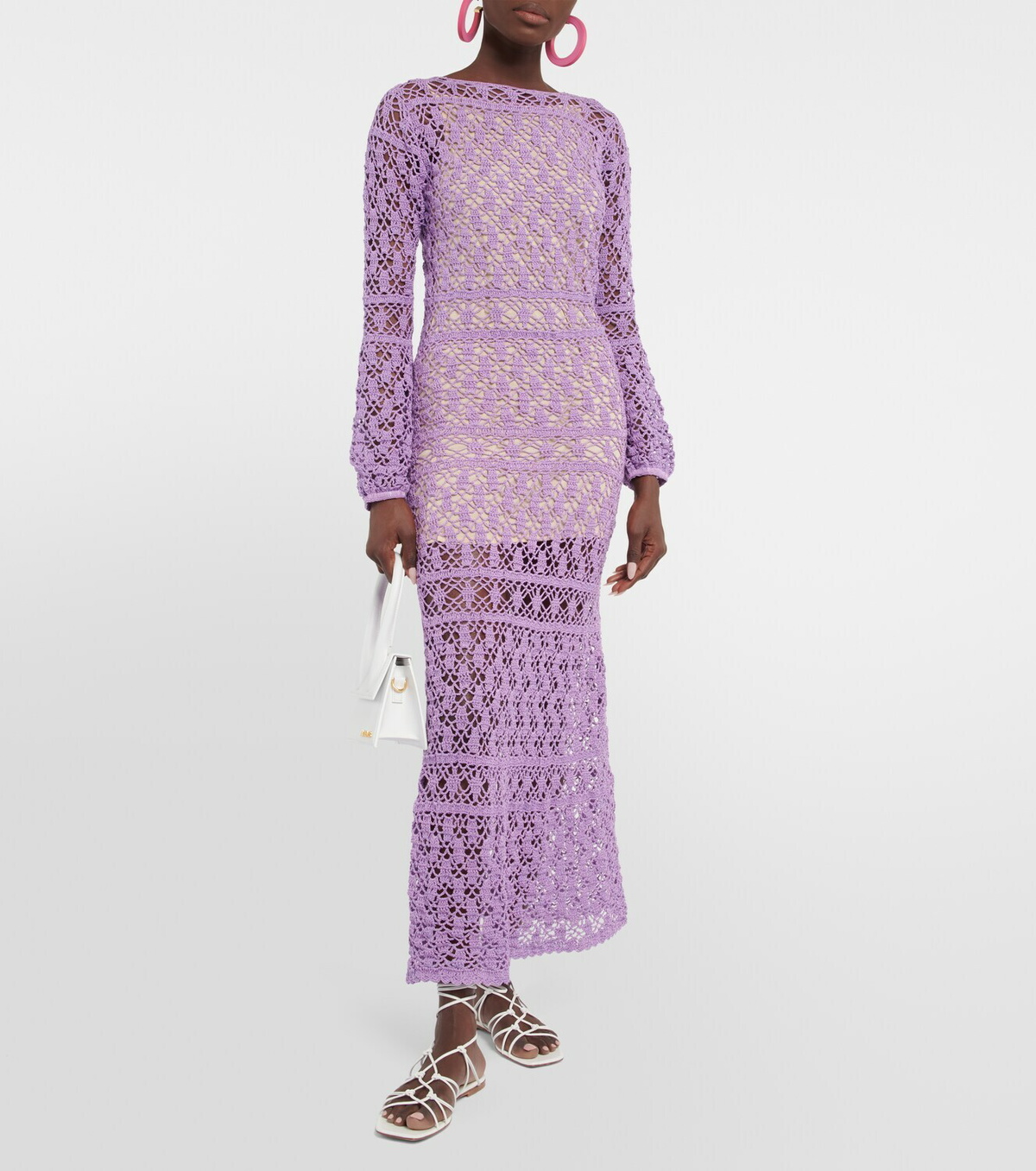Anna Kosturova Bianca crochet cotton midi dress Anna Kosturova