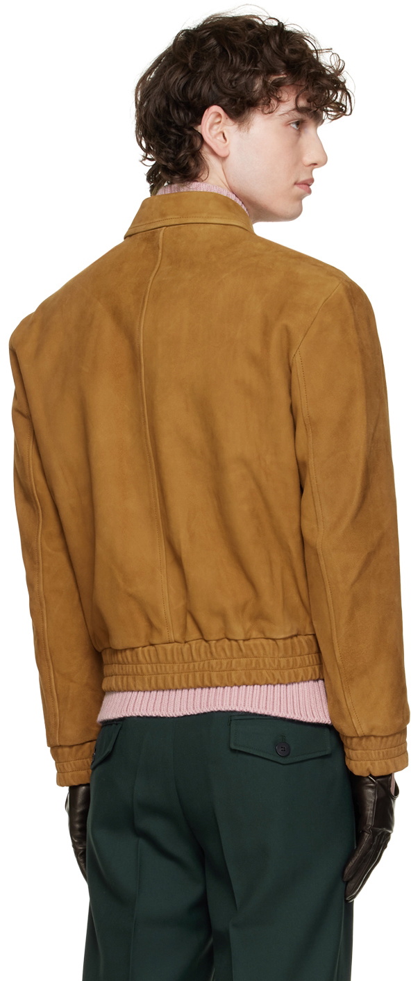 Ernest W. Baker SSENSE Exclusive Tan Suede Jacket Ernest W. Baker