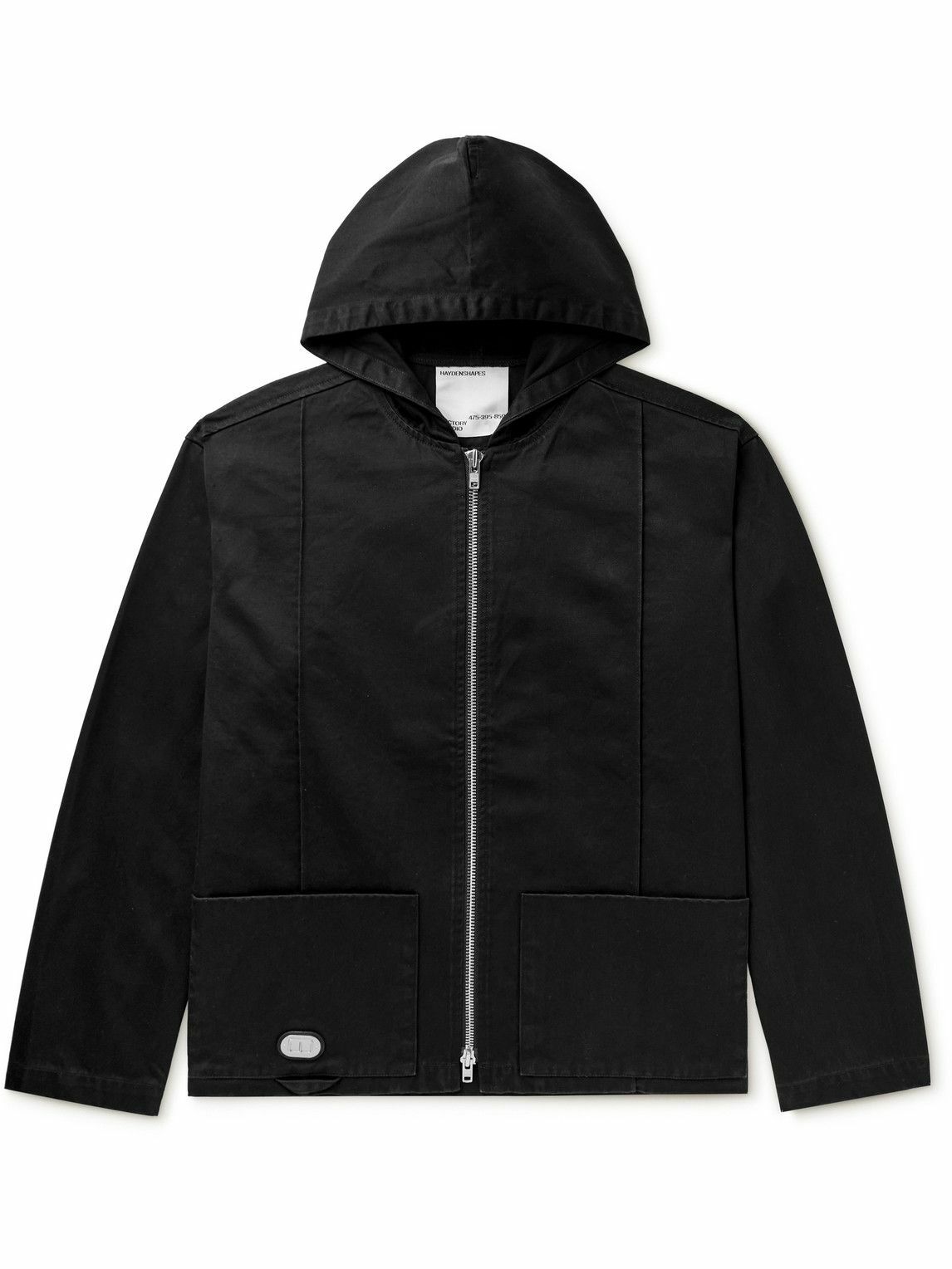 HAYDENSHAPES - Lamination Logo-Appliquéd Printed Cotton-Gabardine ...