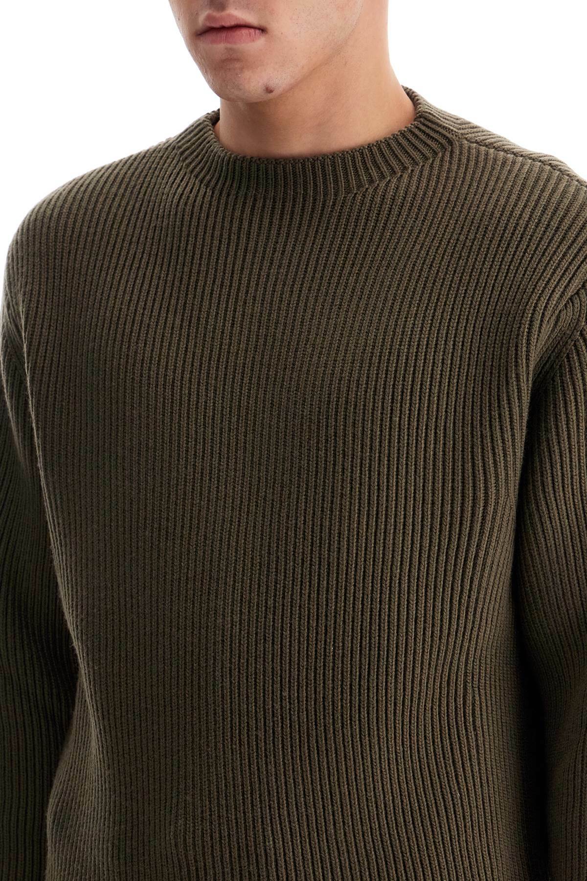 RIER ribbed wool pullover sweater Khaki Rier
