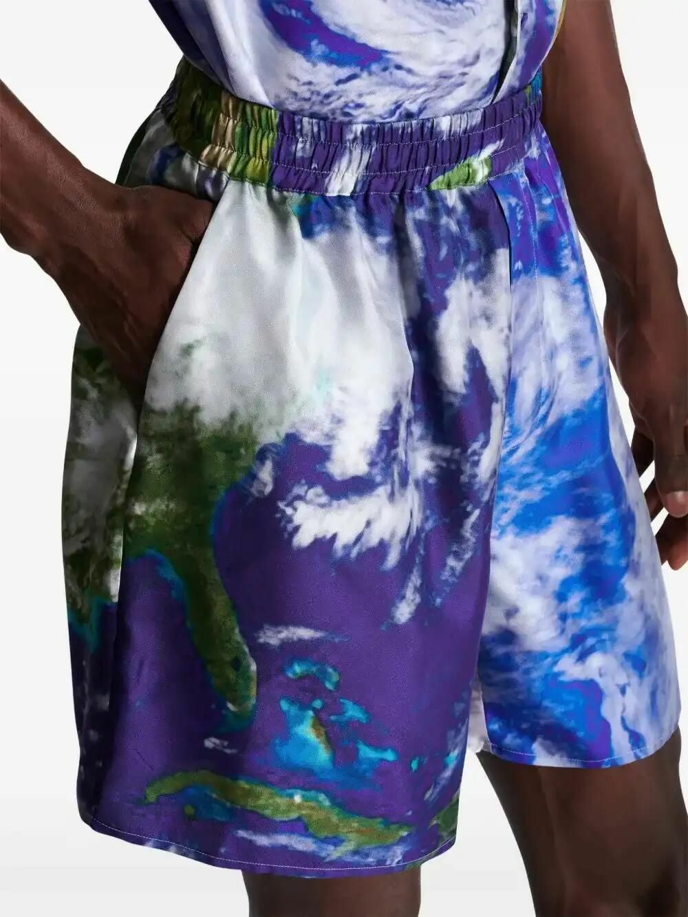 Balmain Earth-Print Shorts Balmain