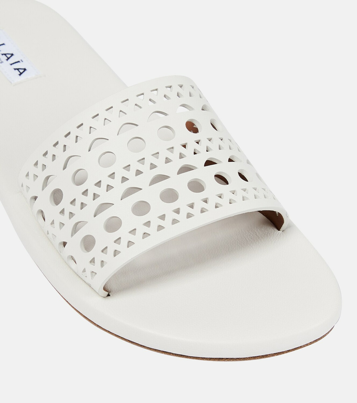Alaïa Laser-cut leather mules ALAÏA