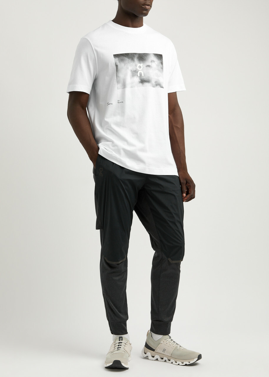 ON Cloudlocker Printed Cotton T-shirt White On