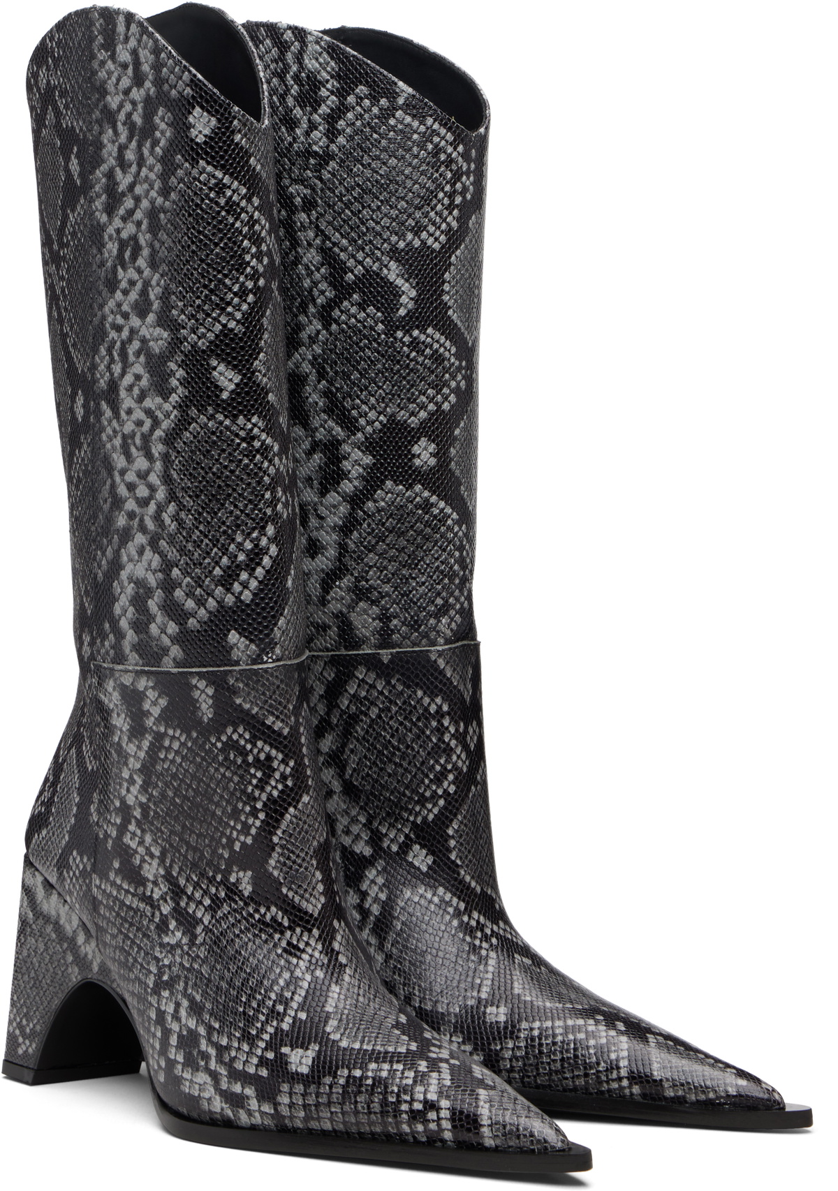 Coperni Gray Bridge Cowboy Tall Boots Coperni