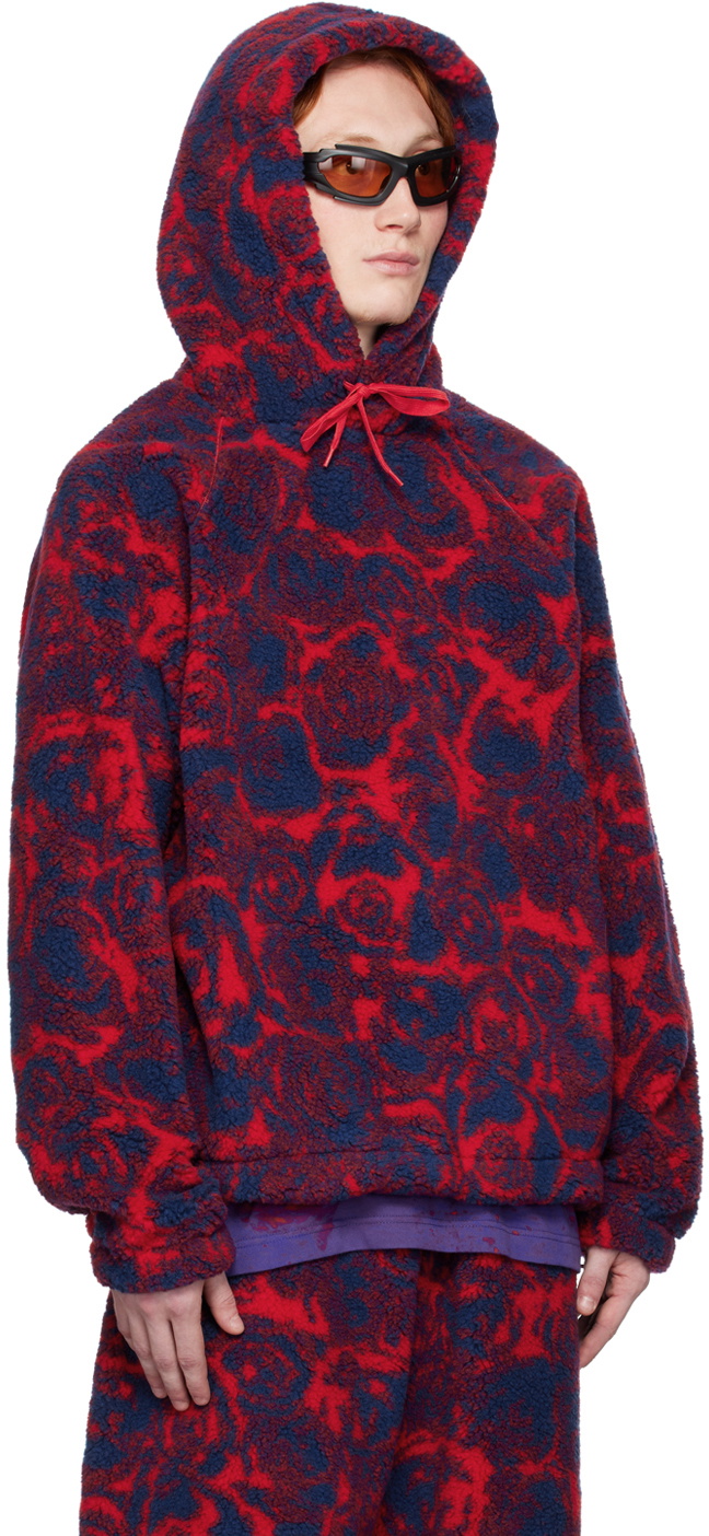 Burberry Red & Blue Rose Hoodie Burberry