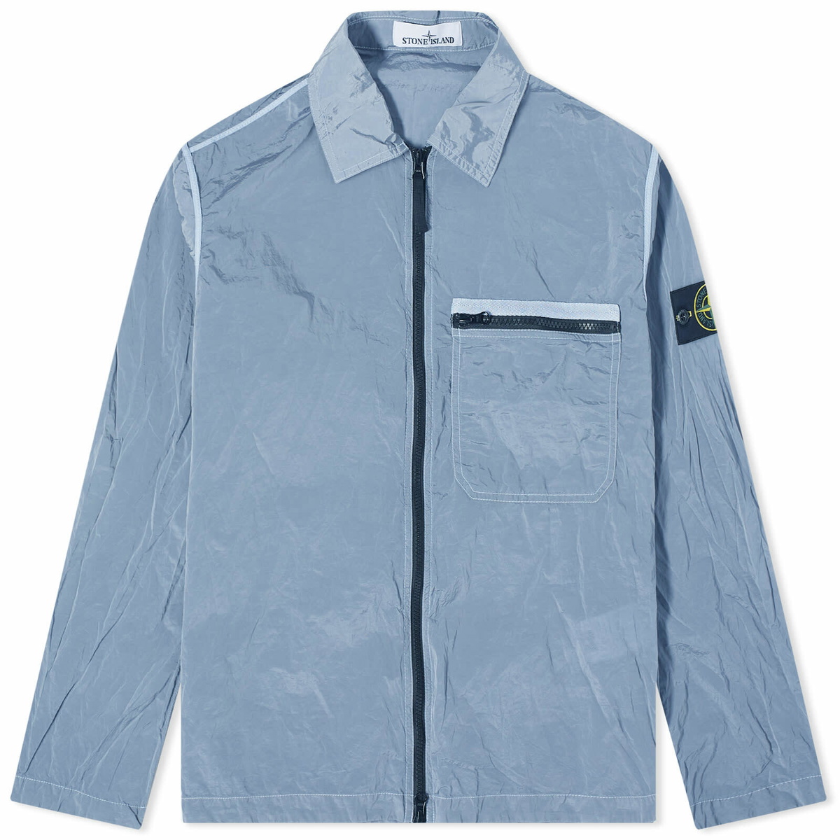 Stone Island Men's Nylon Metal Shirt Jacket in Sky Blue Stone Island