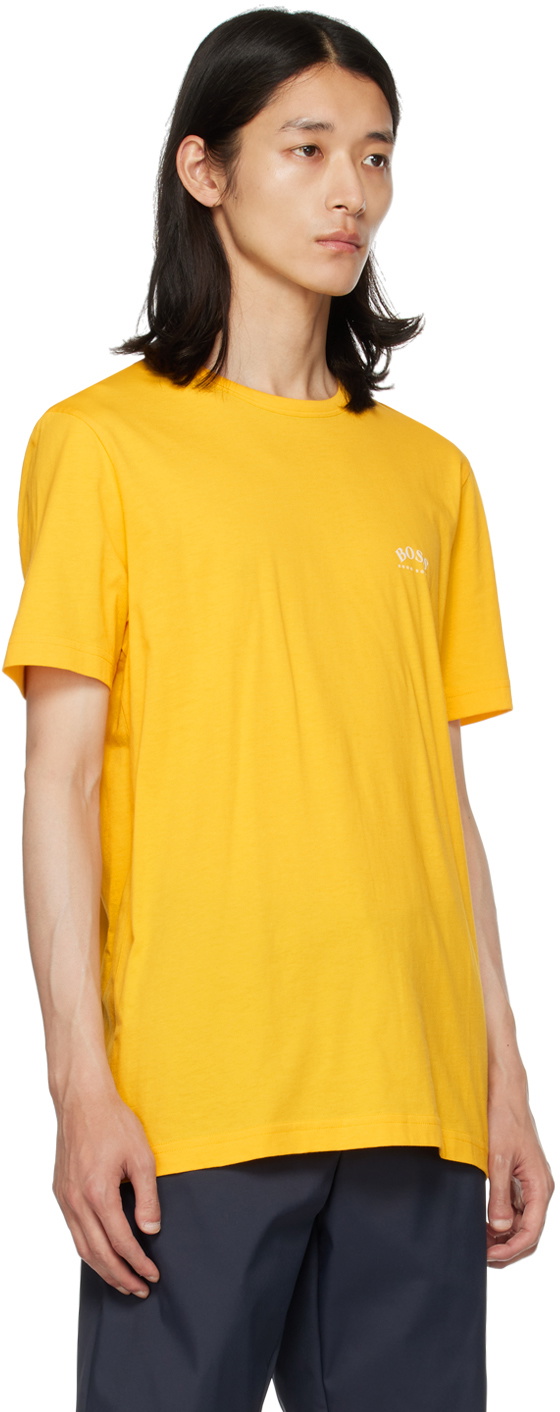 BOSS Yellow Printed T-Shirt BOSS