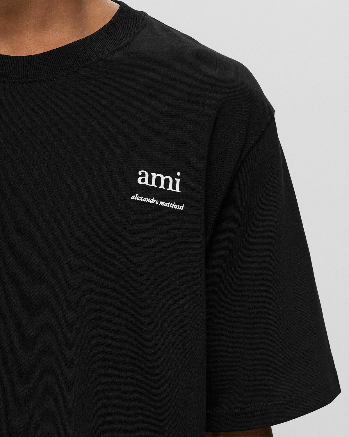 Ami Paris Tee Ami Am Black Shortsleeves AMI