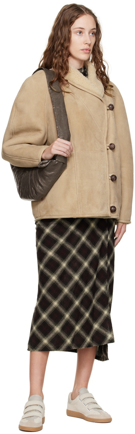 Isabel Marant Etoile Tan Abenila Shearling Jacket Isabel Marant Etoile