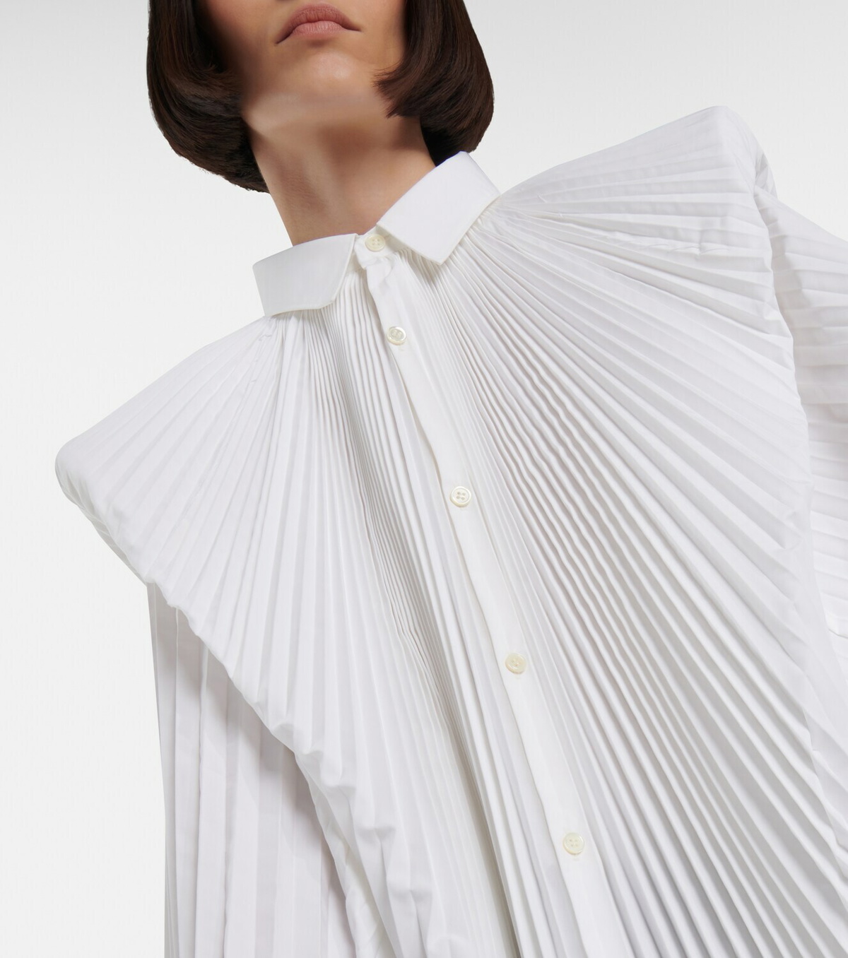 Junya Watanabe - Striped cotton-blend layered shirt Junya Watanabe