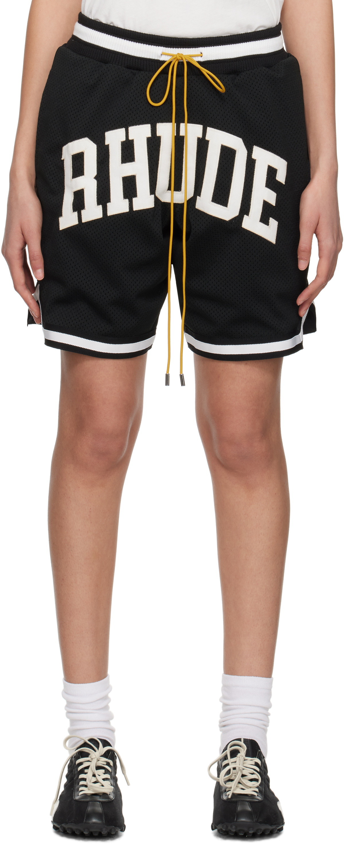 Rhude Black 'Rhude' Collegiate Basketball Shorts Rhude