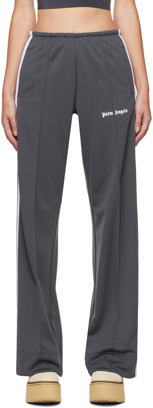 Palm Angels Gray Striped Lounge Pants Palm Angels