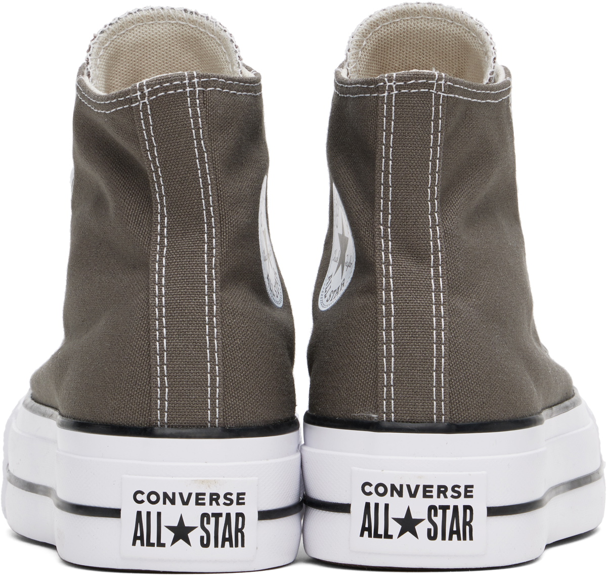 Converse Gray Chuck Taylor All Star Lift Platform High Top Sneakers ...