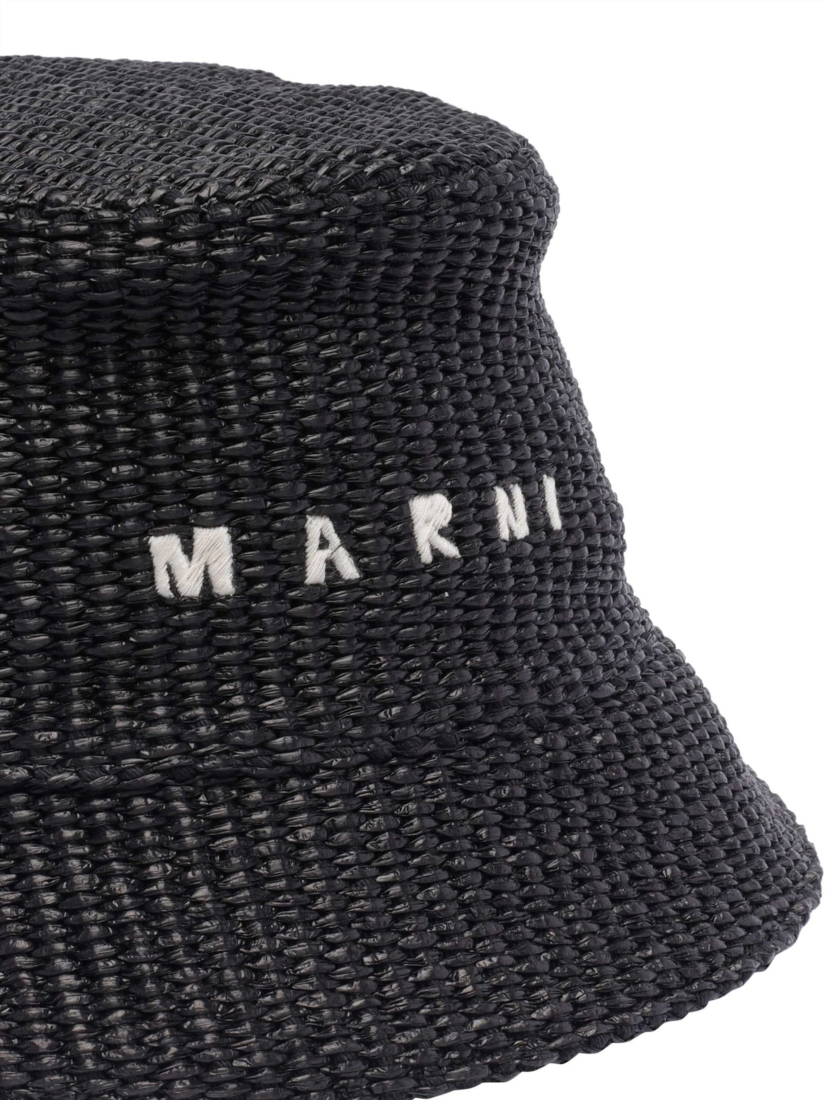 Marni Logo Rafia Bucket Hat Marni