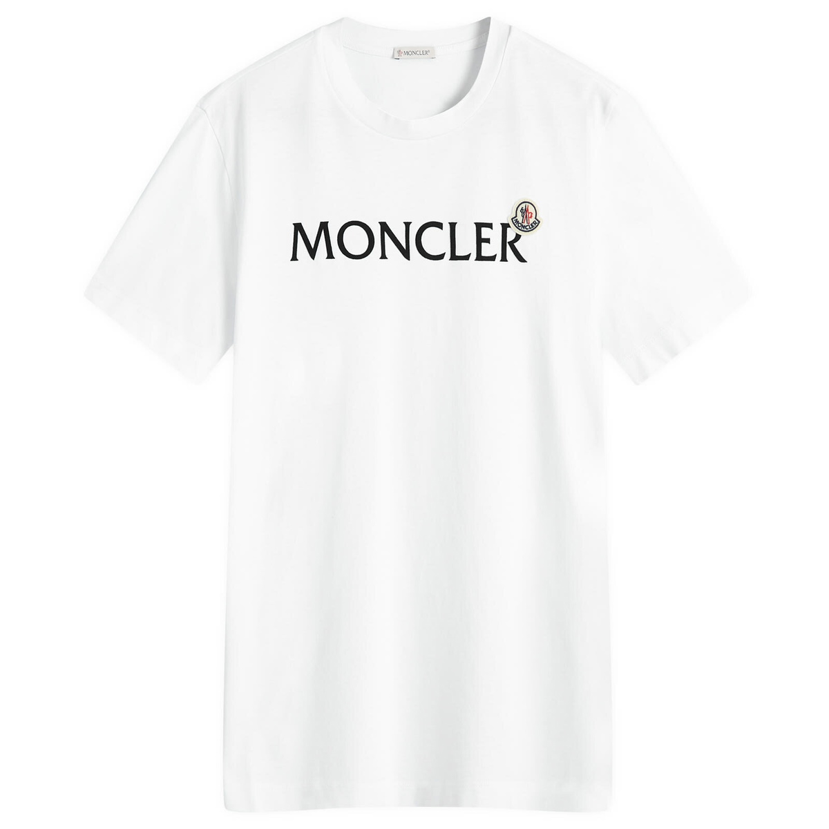 Moncler Men's Text Logo T-Shirt in White Moncler