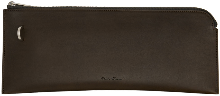 Rick Owens Brown Porterville Invite Envelope Wallet Rick Owens