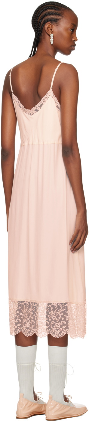 Simone Rocha Pink Gathered Midi Dress Simone Rocha