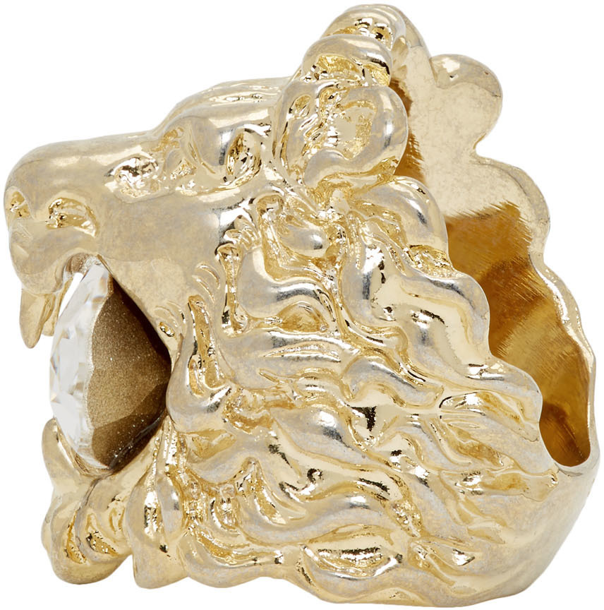 Gucci Gold Lion Head Ring Gucci