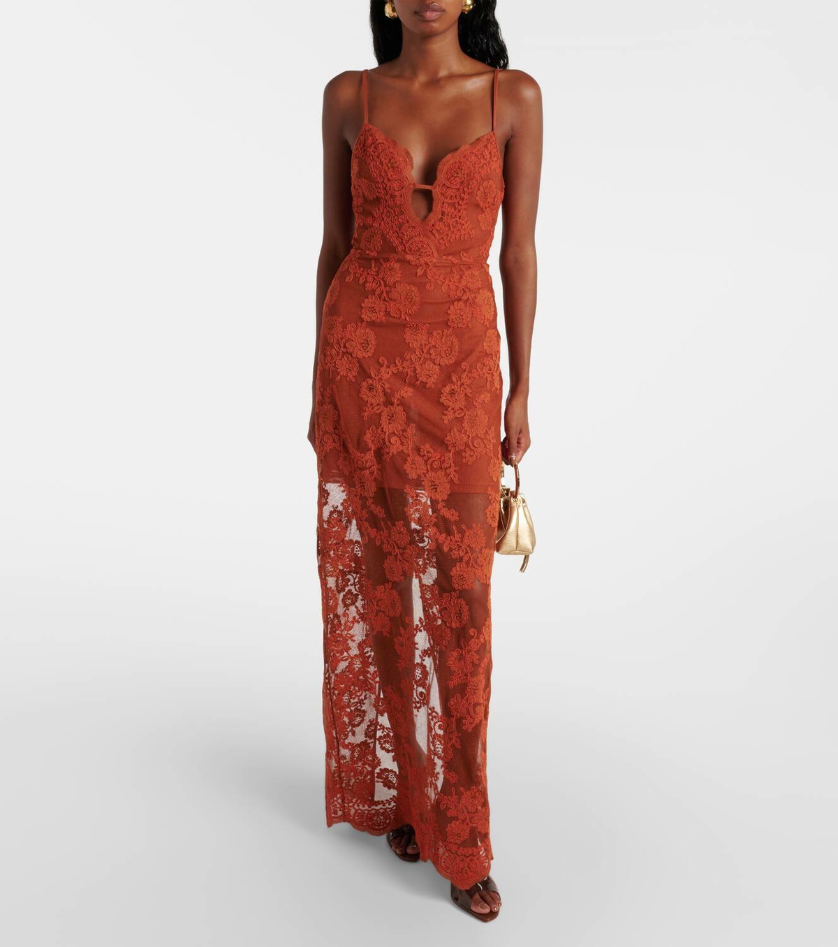 Self-Portrait Sheer lace maxi dress Self-Portrait