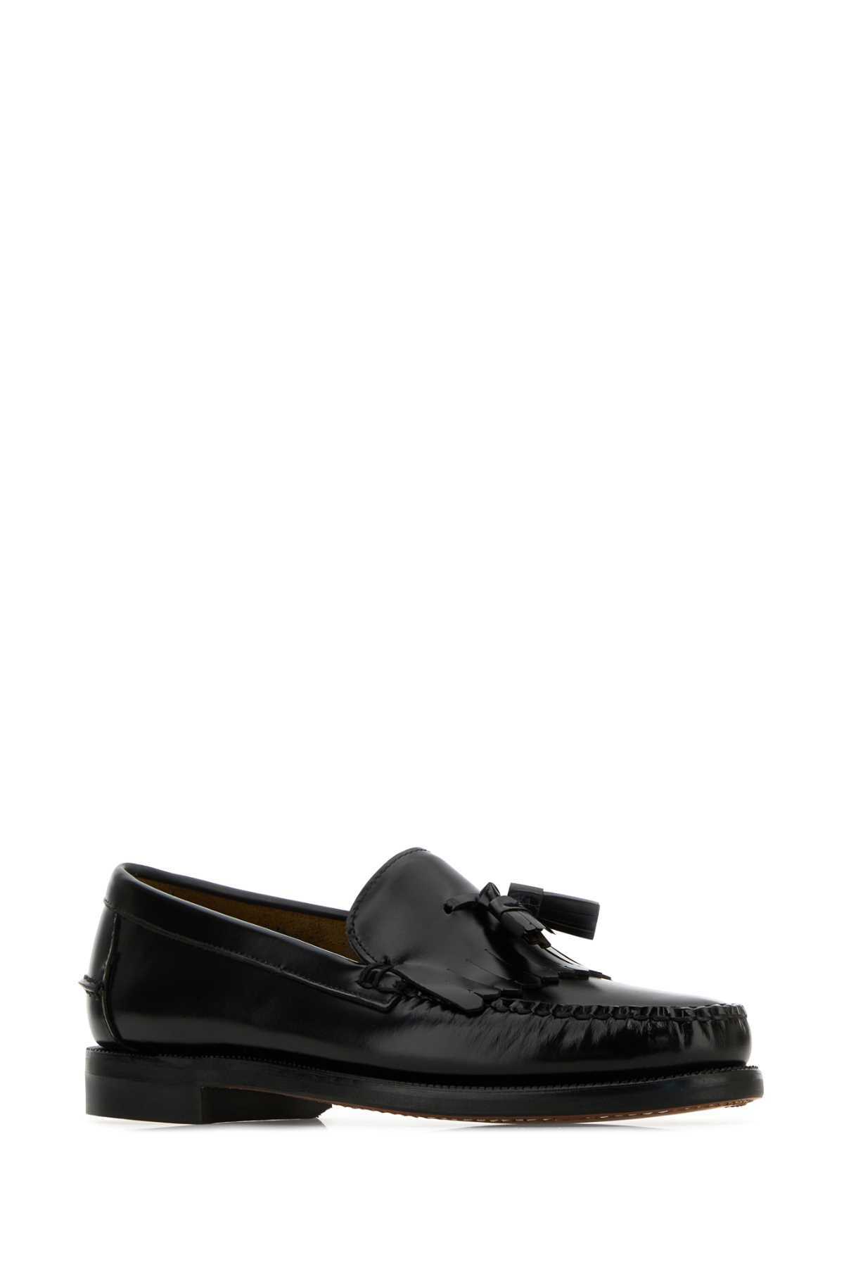 Sebago Black Leather Paul Loafers Sebago
