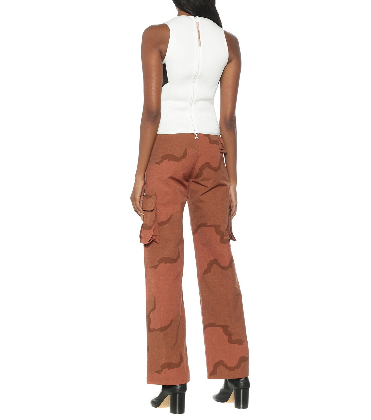 Marine Serre - Scoop-neck scuba top Marine Serre