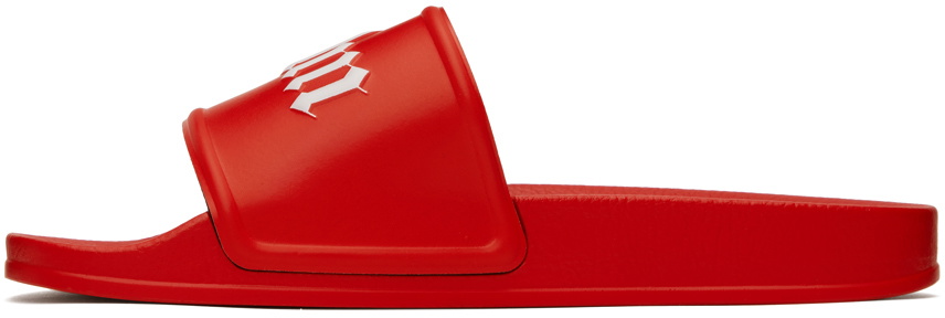 Palm Angels Red Pool Slides Palm Angels