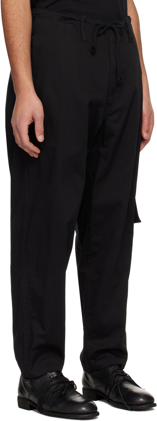 Y's For Men Black Drawstring Cargo Pants Y's For Men