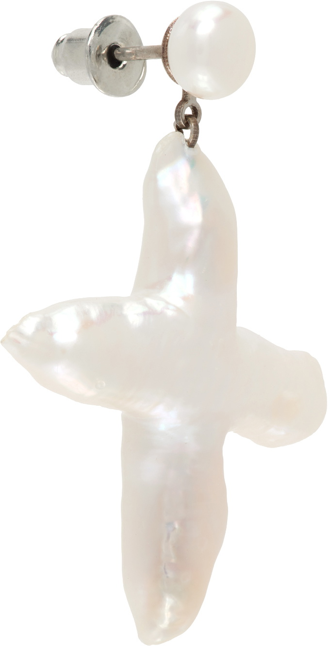Simone Rocha Off-White Pearl Earrings Simone Rocha