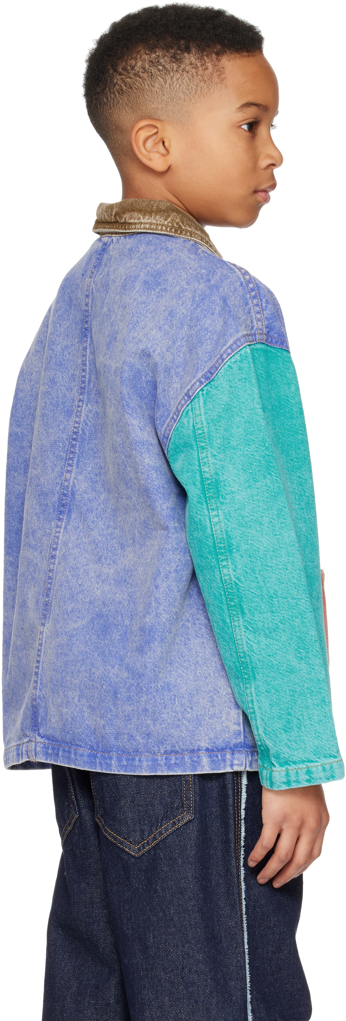 Bobo Choses Kids Multicolor Color Block Denim Jacket Bobo Choses