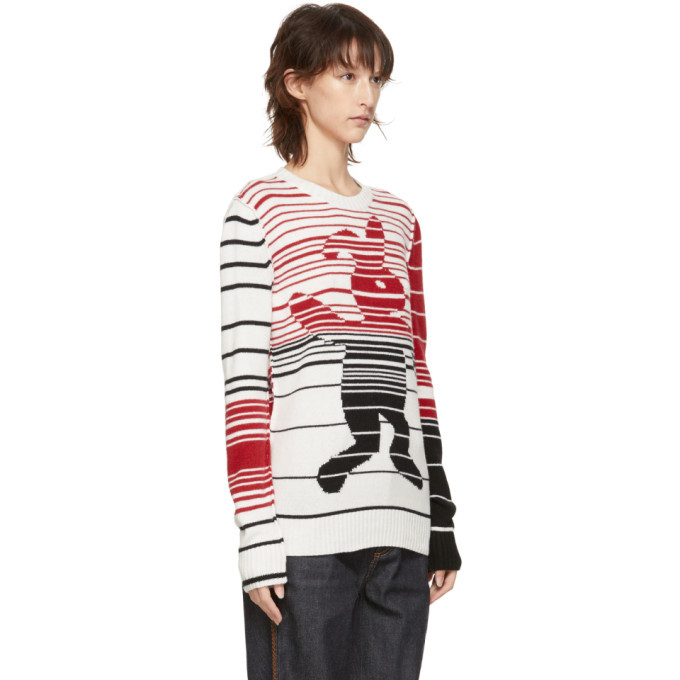 Marni Dance Bunny White and Multicolor Striped Bunny Sweater Marni