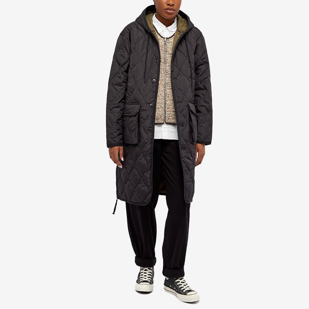 Taion Women's Hood Down Coat in Black Taion Extra