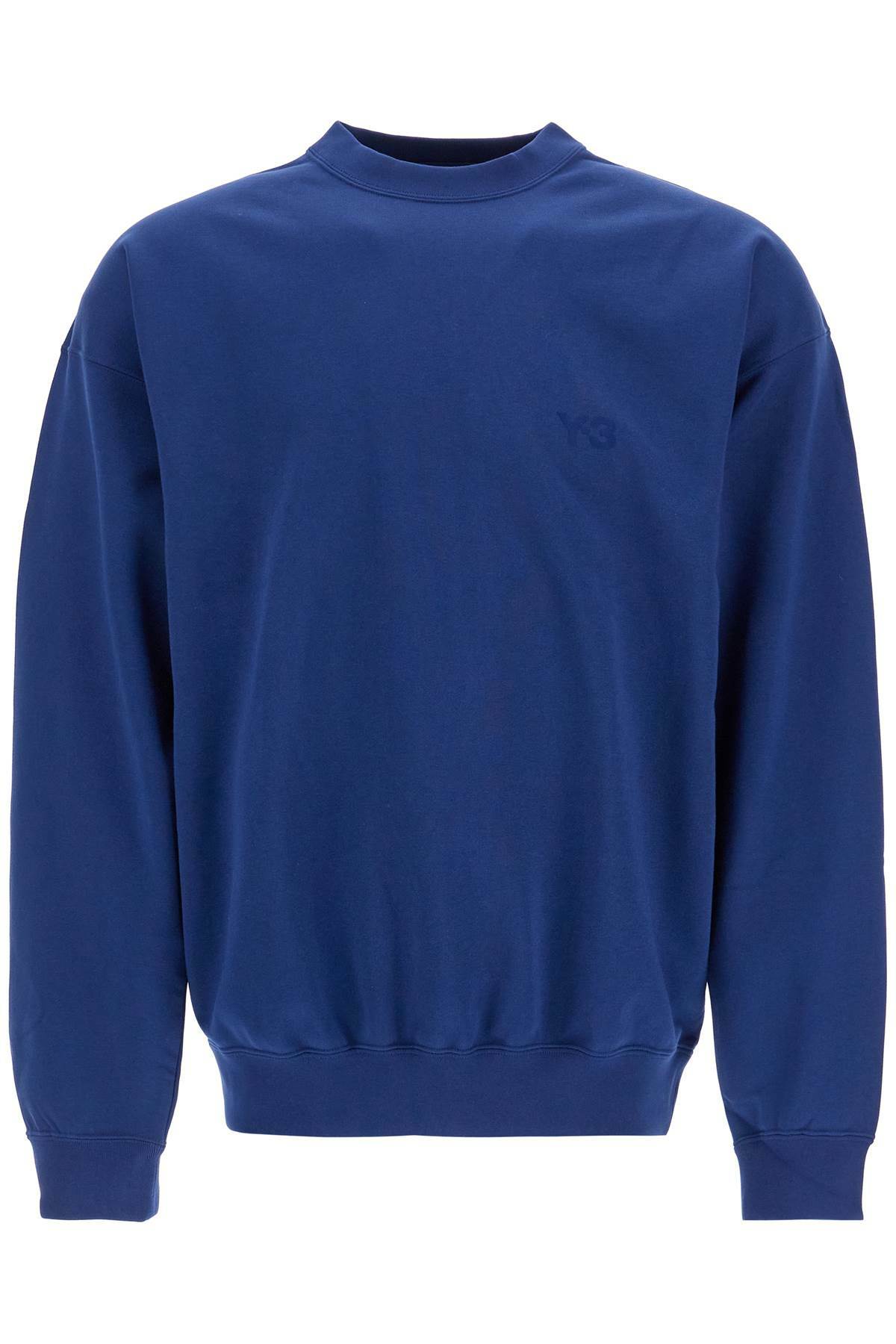 Y-3 blue cotton crewneck sweatshirt for men Blue Y-3