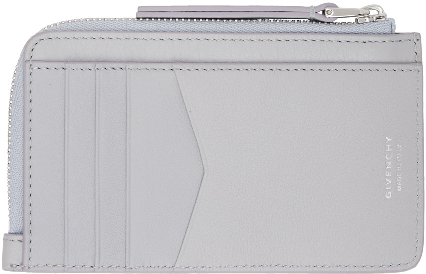 Givenchy Gray Voyou Zipped Card Holder Givenchy