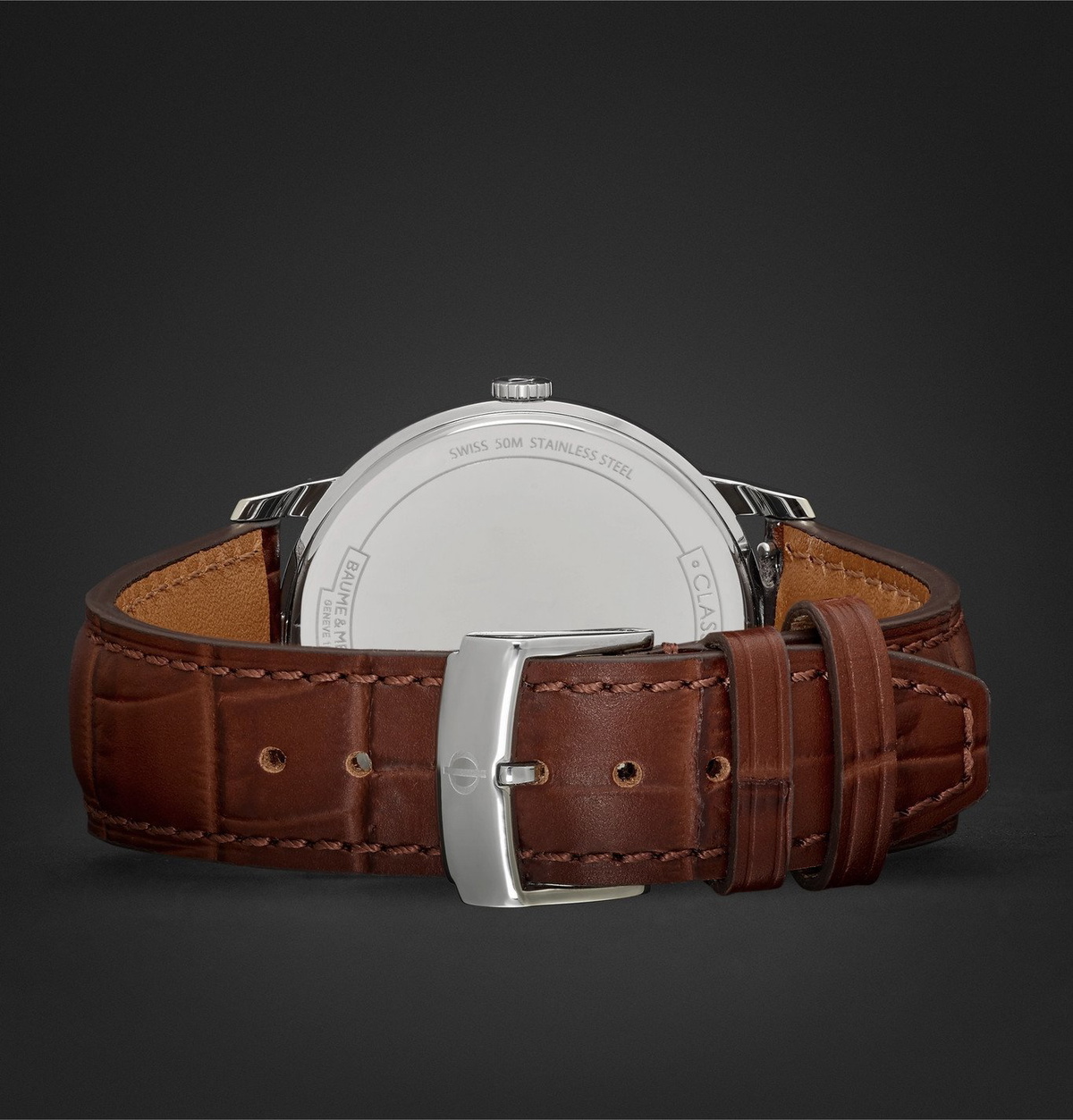 Baume & Mercier - Classima Quartz 42mm Stainless Steel and Croc-Effect ...