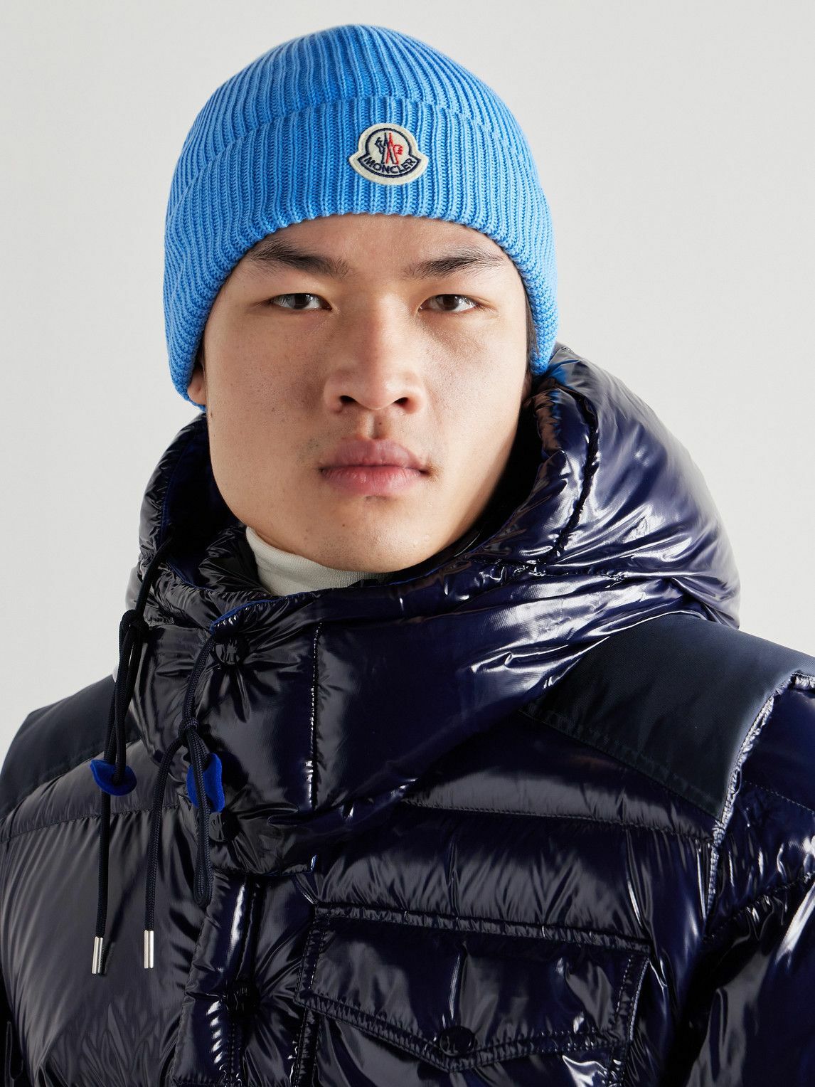 Moncler - Logo-Appliquéd Ribbed Cotton Beanie Moncler