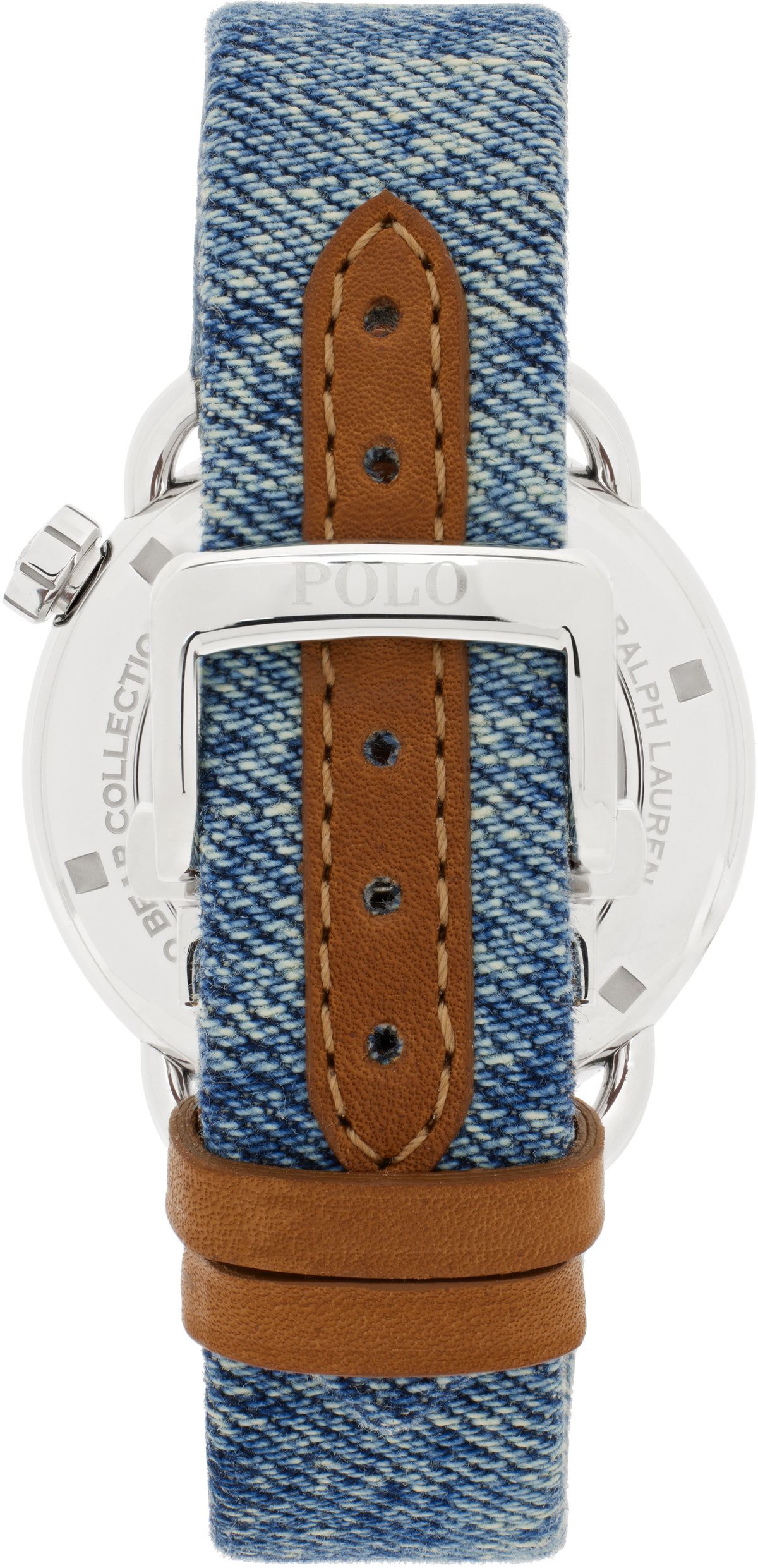 Polo Ralph Lauren Silver & Blue Denim Polo Bear Steel Watch Polo Ralph ...