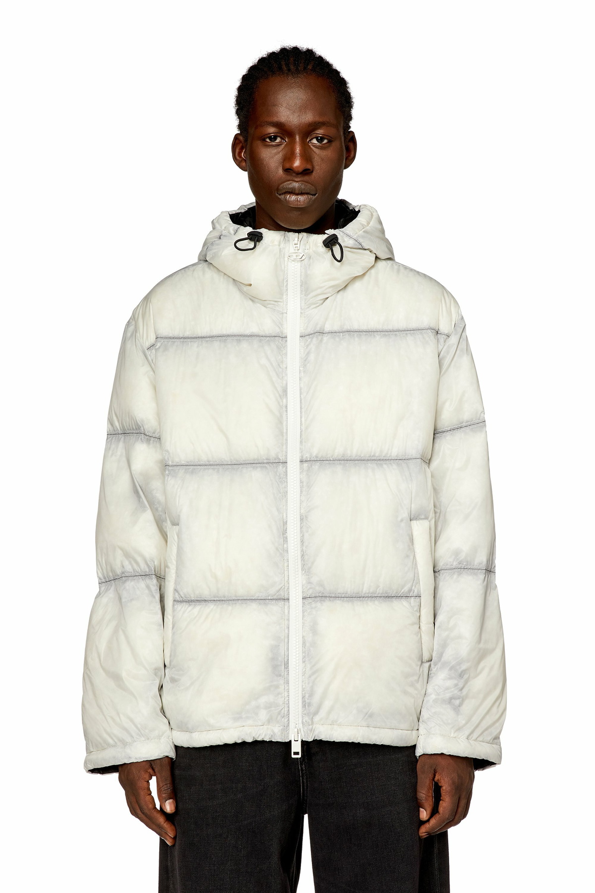 Diesel Hooded down jacket in sheer ripstop - Winter Jackets Mens in ...