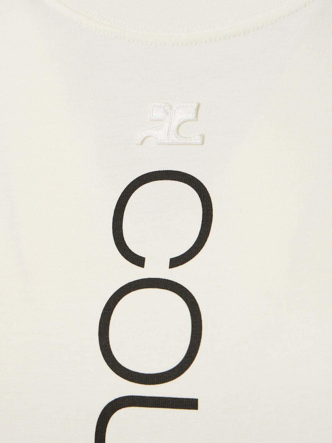 COURREGES - Logo Cotton Jersey T-shirt Courreges