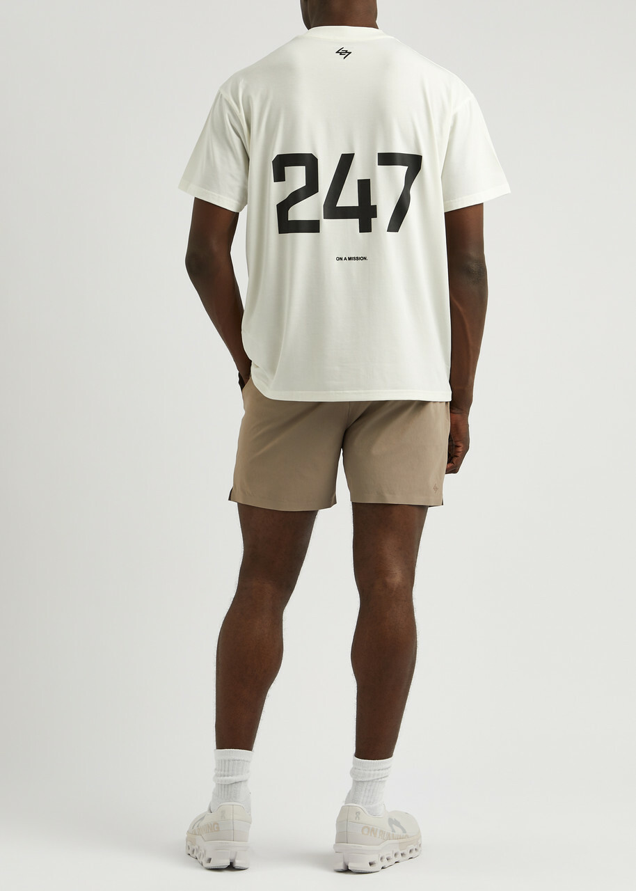 Represent 247 Logo-print Stretch-jersey T-shirt White Represent