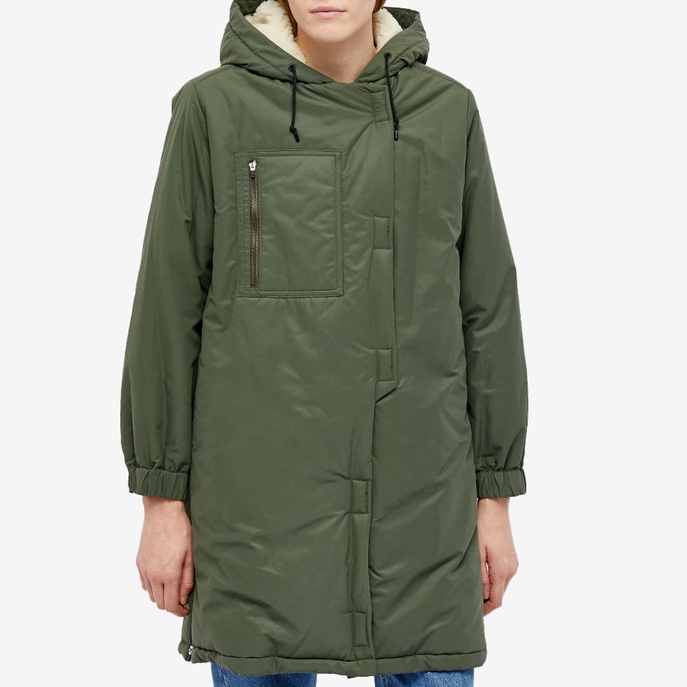 A.P.C. Women's A.P.C Suzie Parka Jacket Coat in Jac Military Khaki A.P.C.