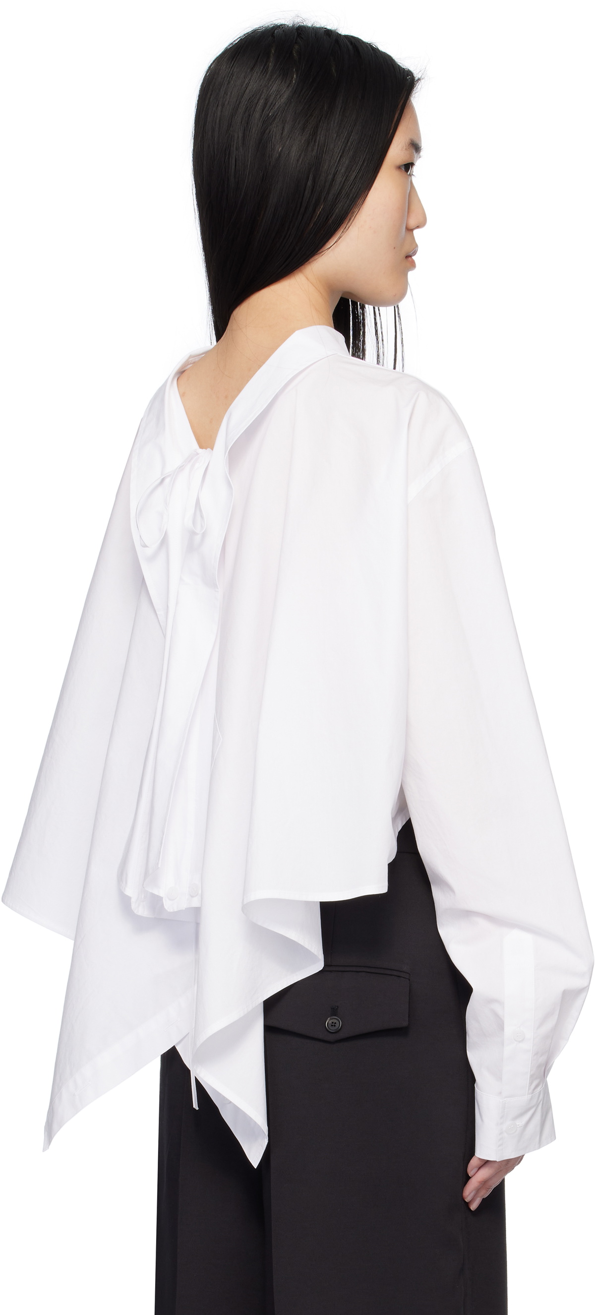 Pushbutton White Two Way Shirt Pushbutton