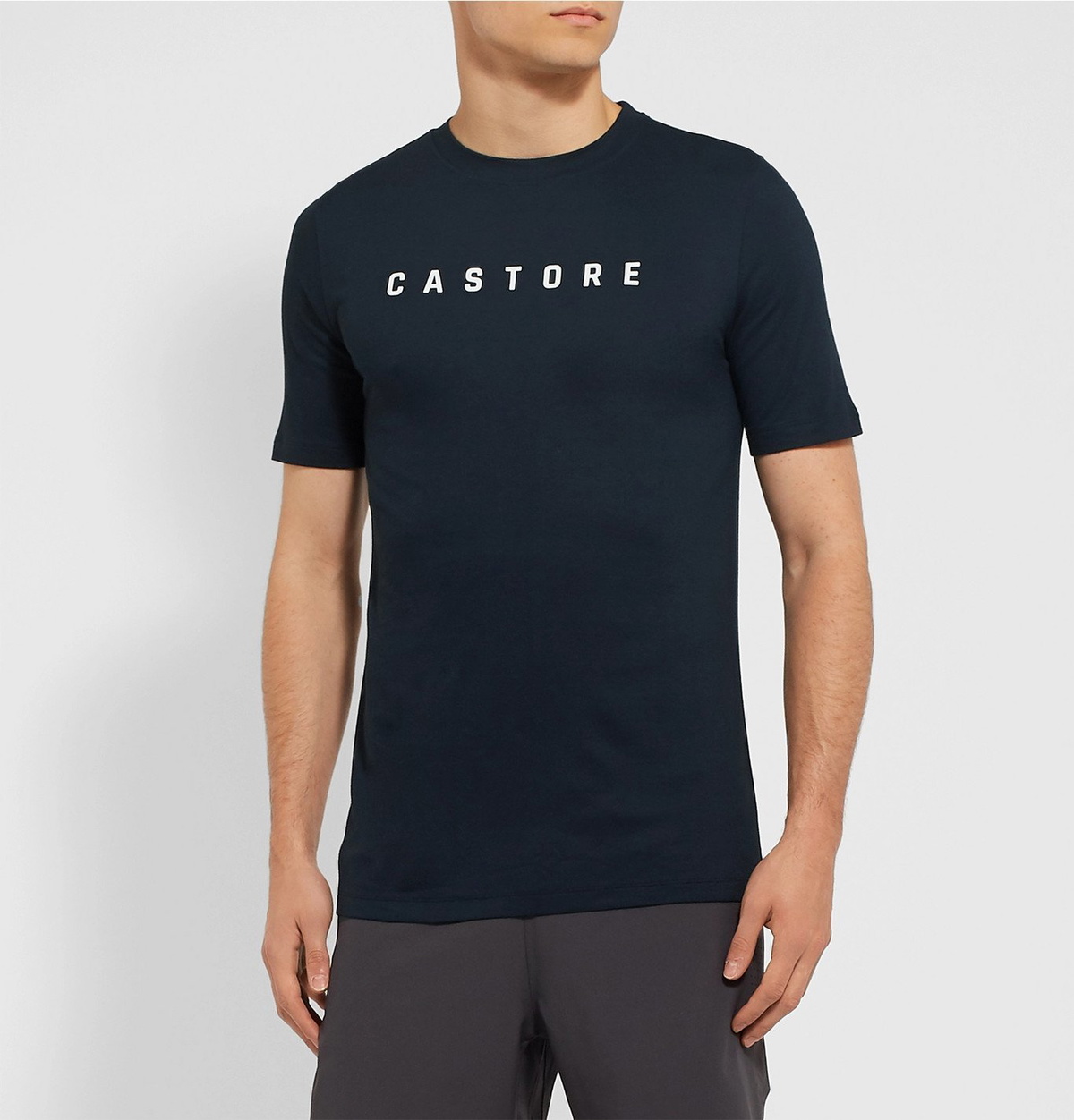 CASTORE - Johannson Logo-Print Stretch-Piqué T-Shirt - Blue CASTORE