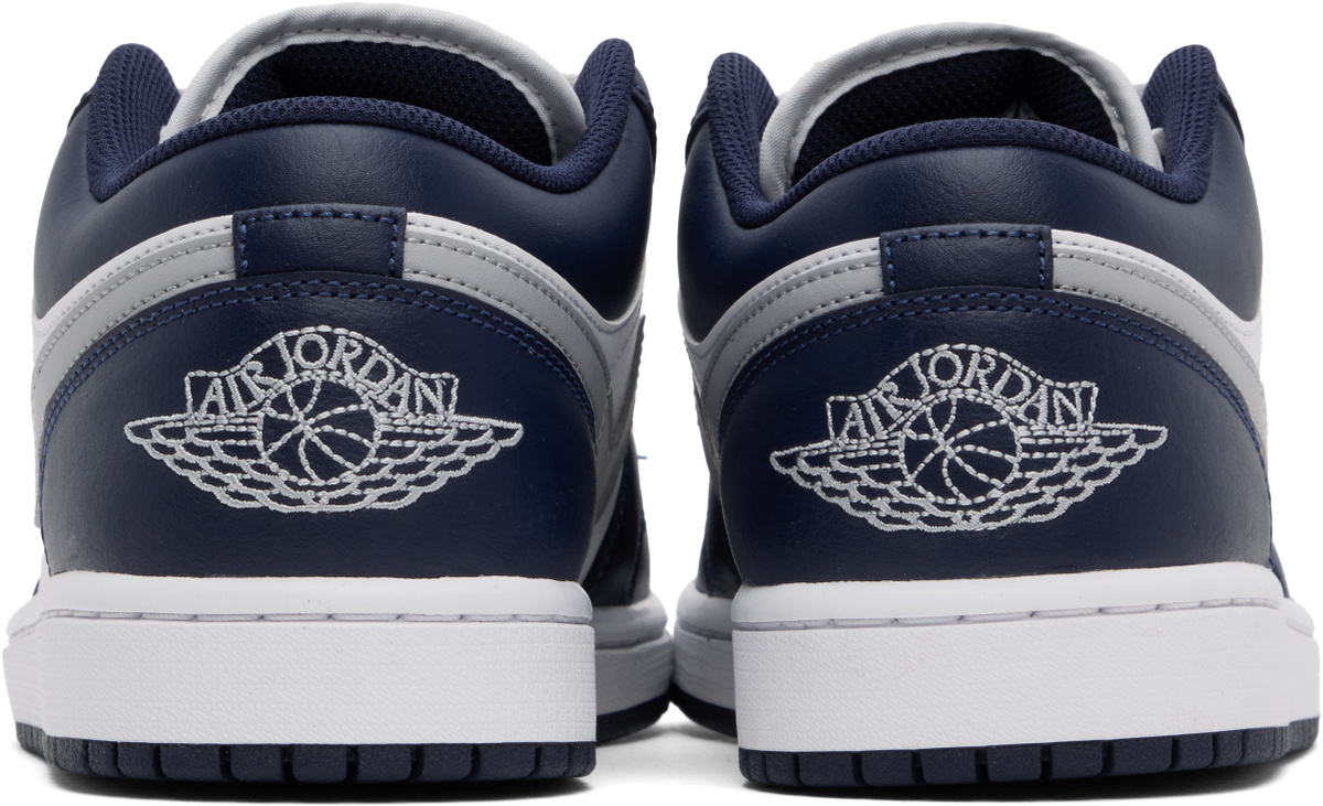 Nike Jordan White & Navy Air Jordan 1 Low Sneakers Nike Jordan Brand