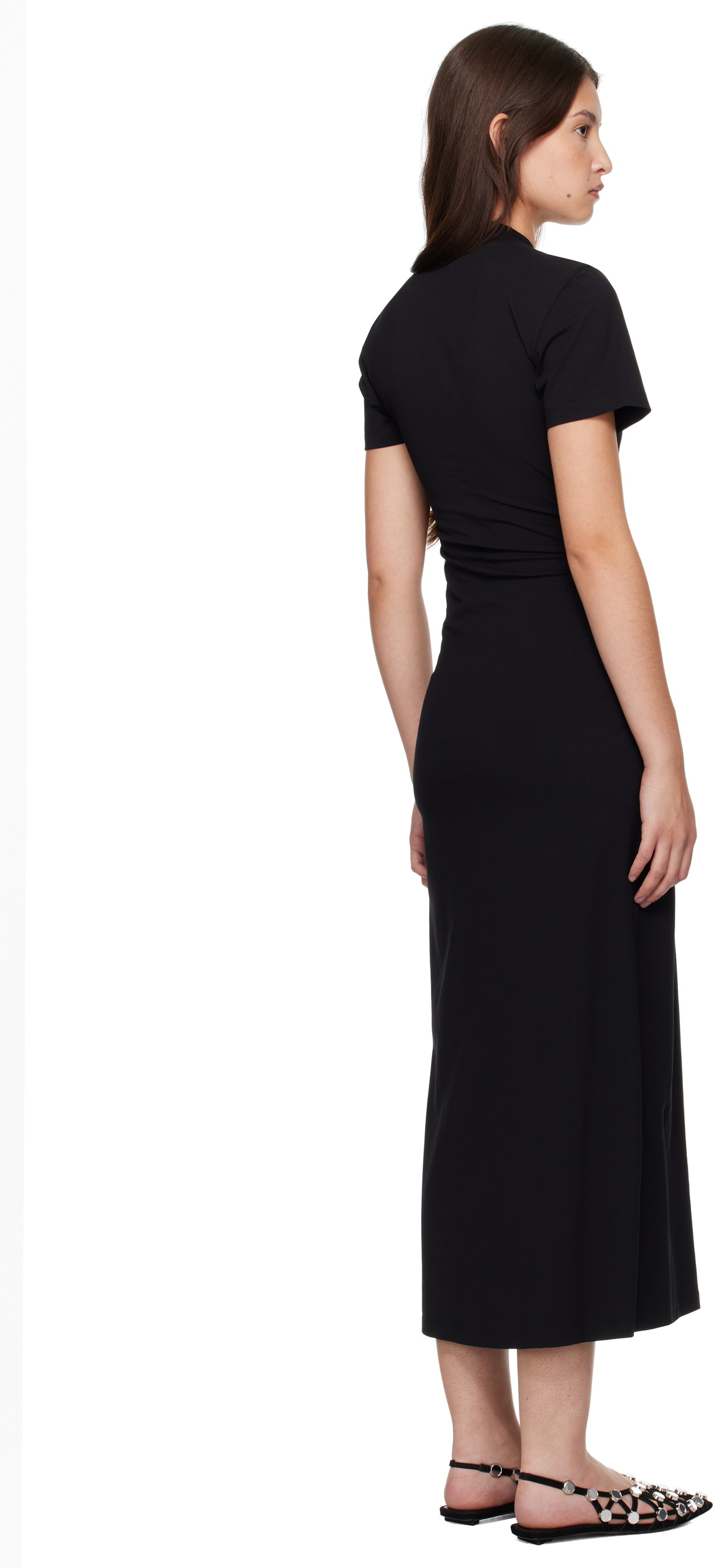 Rabanne Black Long Piercing Maxi Dress Paco Rabanne