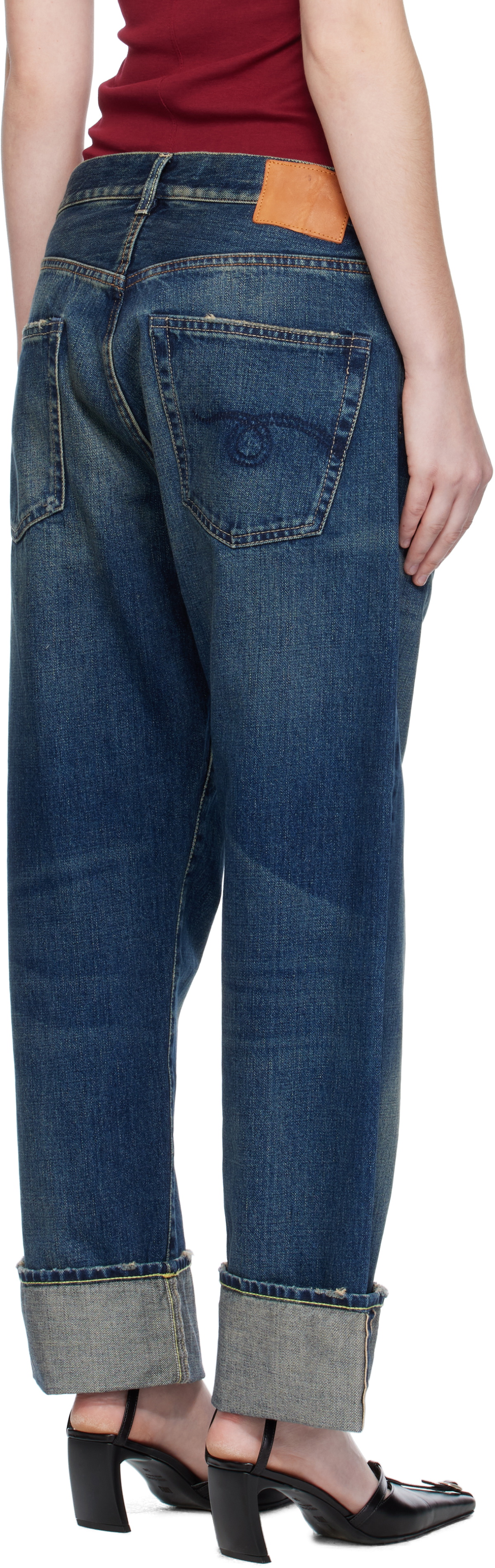 R13 Blue Cuffed X-BF Jeans R13