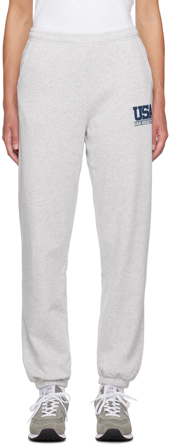 Sporty & Rich Gray Team USA Sweatpants Sporty & Rich