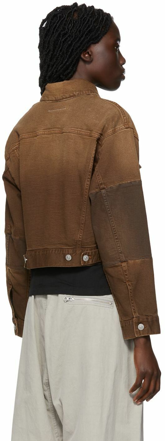 MM6 Maison Margiela Brown Denim Jacket MM6 Maison Margiela